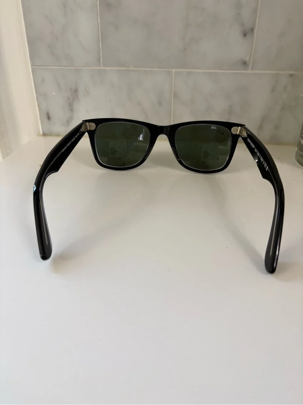 Ray-Ban | Accessories | Rayban Black Frame Sunglasses With Green Lenses ...